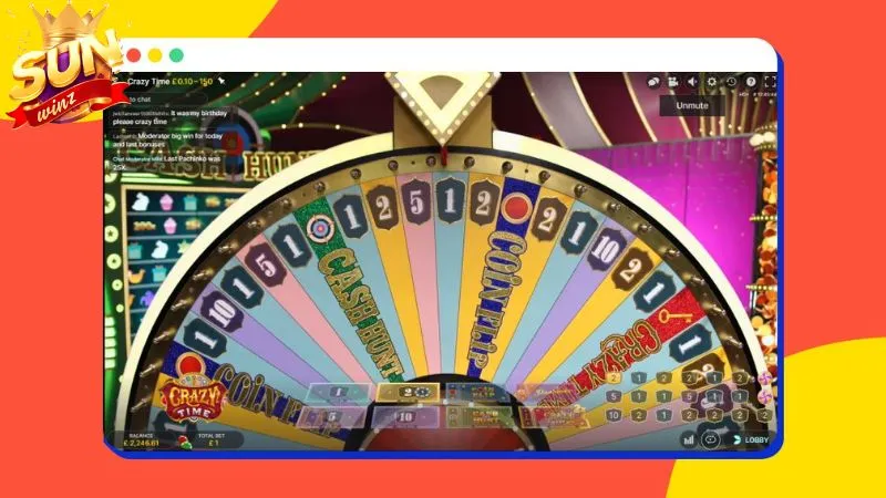 Crazy Time Sunwin - Game quay thưởng hấp dẫn hàng đầu